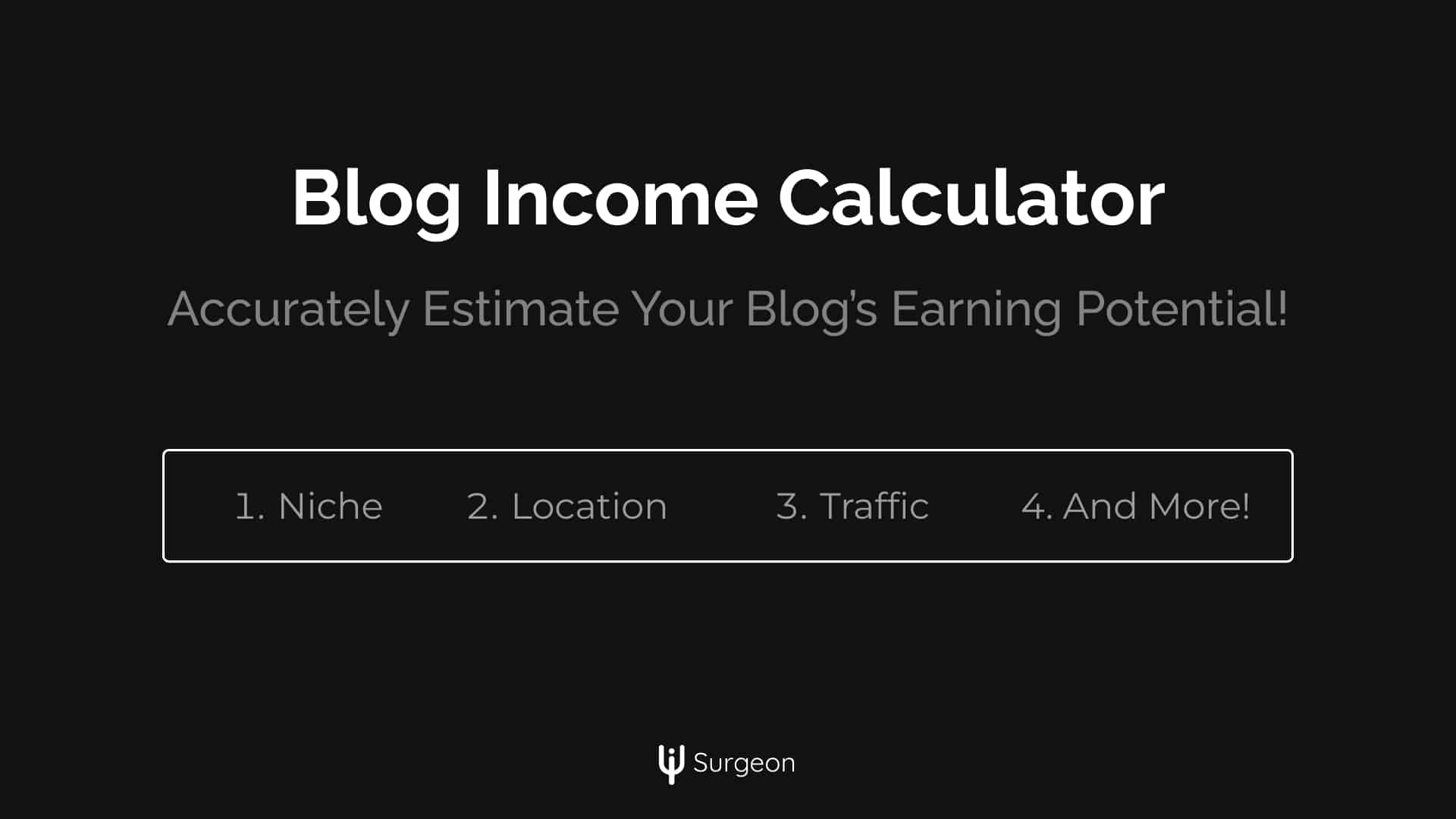 Blog Income Calculator - Accurately Estimate Your Blog Revenue | UI Surgeon