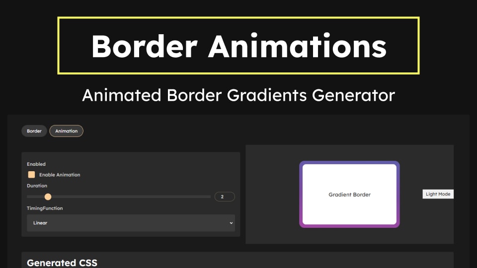 CSS Border Gradient Generator - Create Animated Gradient Borders | UI Surgeon