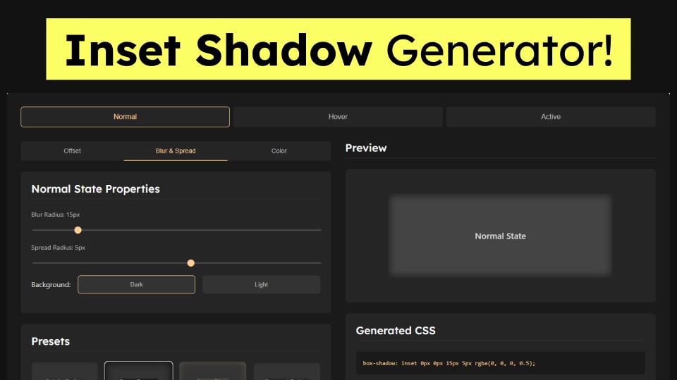 CSS Inset Shadow Generator - Create Beautiful Inset Effects | UI Surgeon