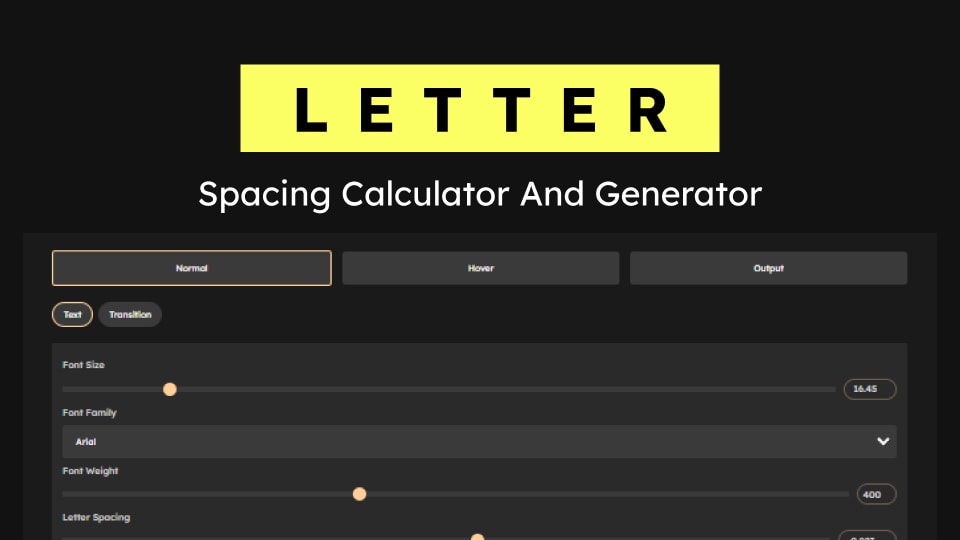 Letter Spacing Calculator | UI Surgeon Letter Spacing Calculator | UI Surgeon